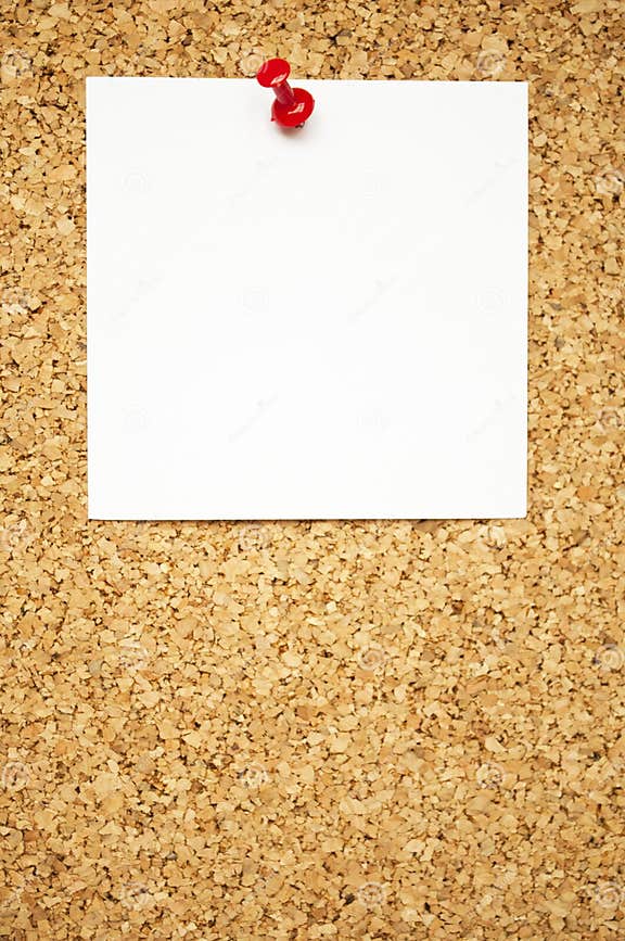 Empty Memo Note on Cork Board Stock Image - Image of information ...