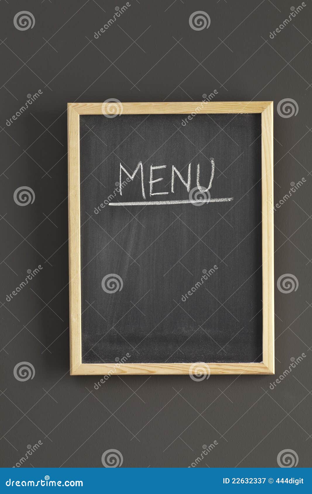 Empty menu board stock image. Image of wall, drawing - 22632337