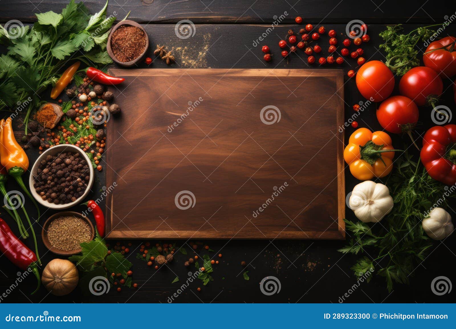 Empty Menu Board on the Food Ingredient Mockup Blank of Info Banner ...