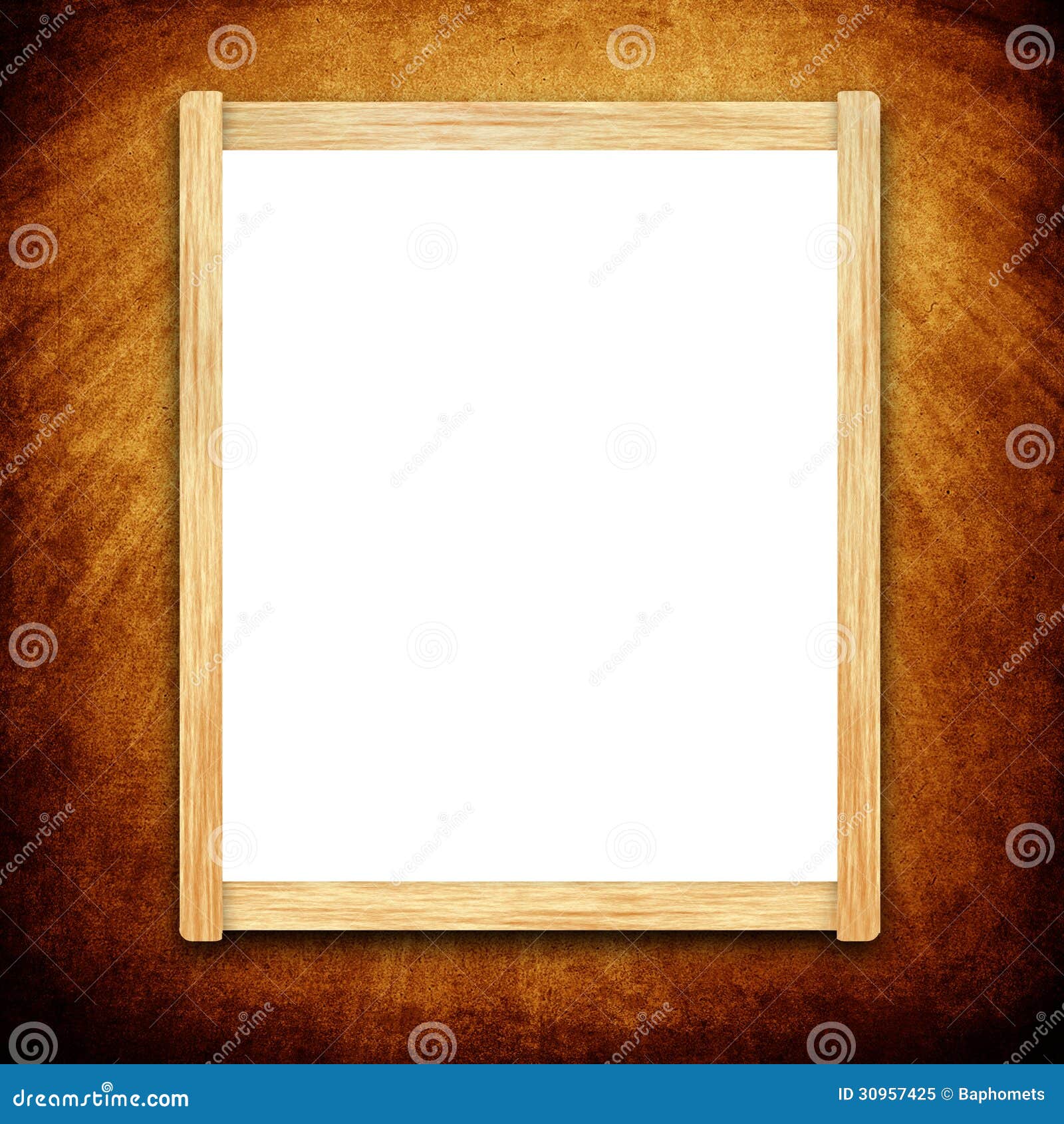 Empty Menu Board with Wooden Frame on Grunge Background Stock Image ...