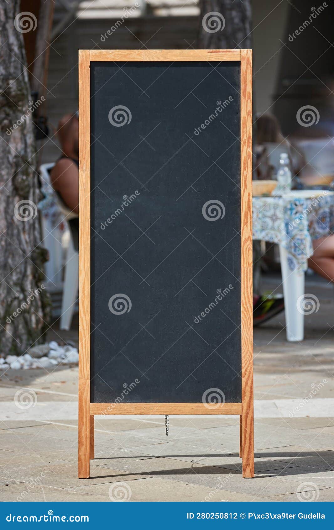 Restaurant Menu Board with No Text Stock Photo - Image of wooden, menu ...