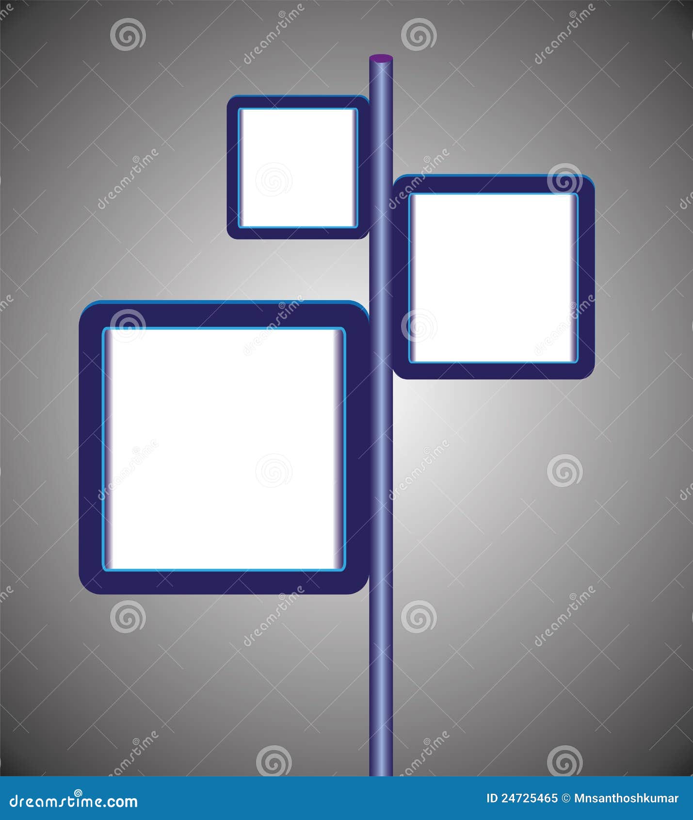 Empty Message Boards with White Space for Text Stock Vector ...