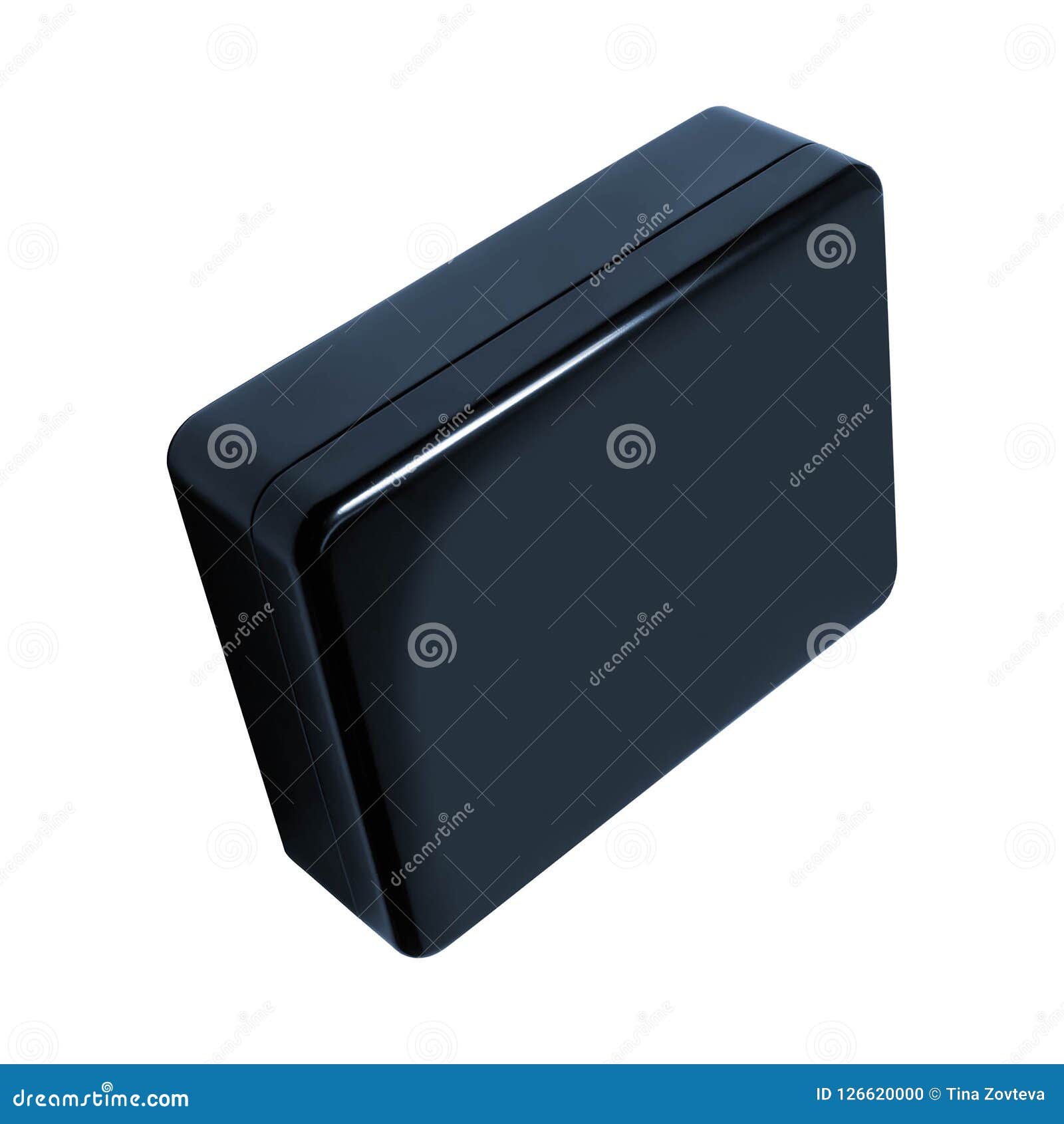 Empty Metal Box Isolated on White Stock Photo - Image of toolbox ...