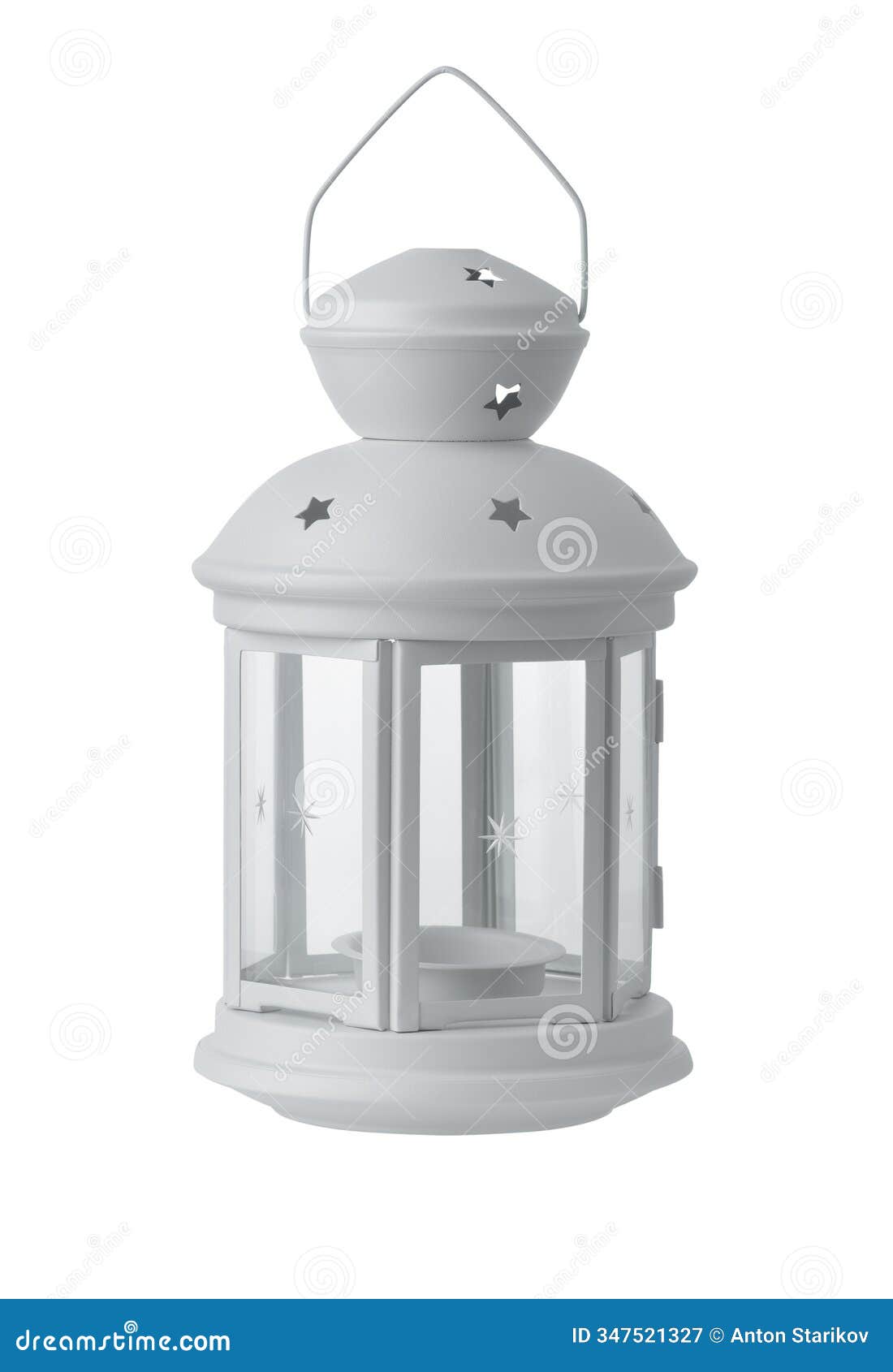 Empty metal candle lantern stock image. Image of front - 347521327