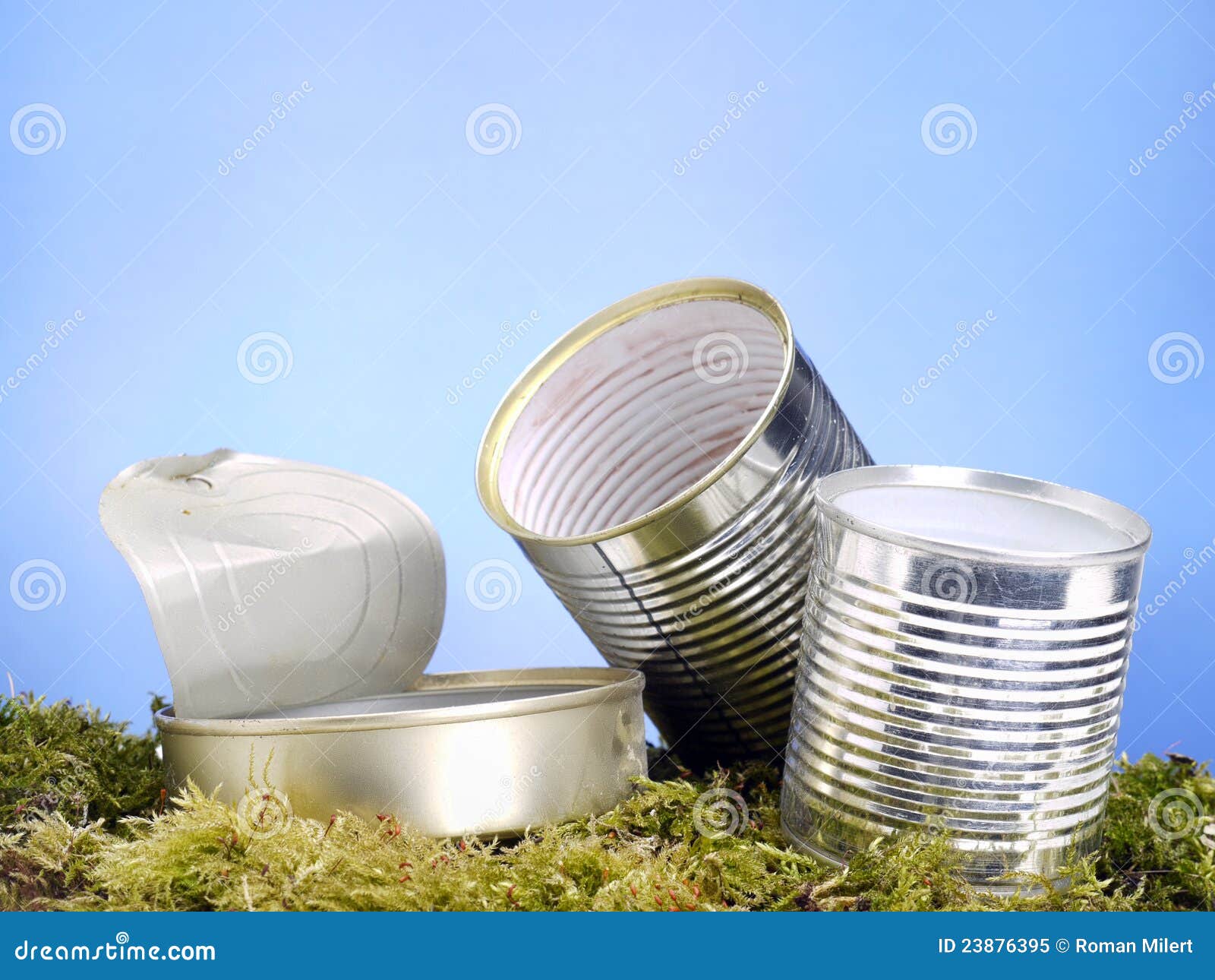 Empty Metal Cans in the Grass Stock Image - Image of garbage, recycling ...