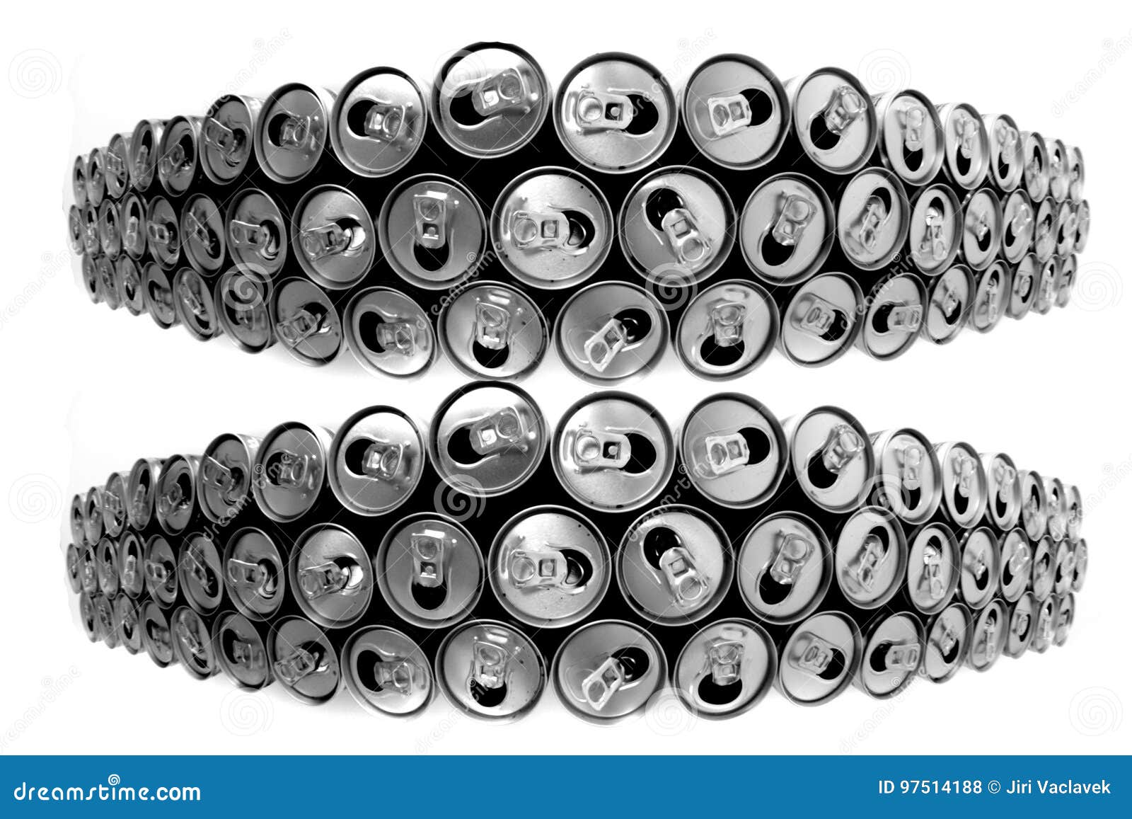 Empty metal cans stock photo. Image of blank, reflection - 97514188