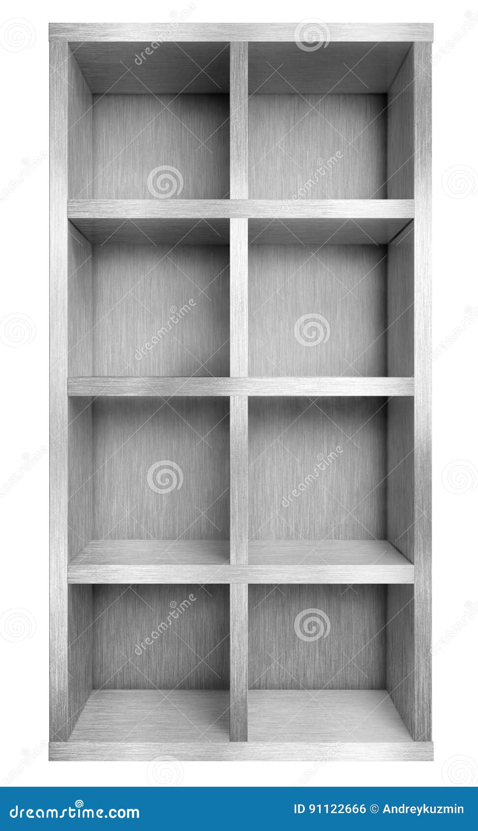 Empty Metal Case or Shelf Isolated 3d Illustration Stock Photo - Image ...