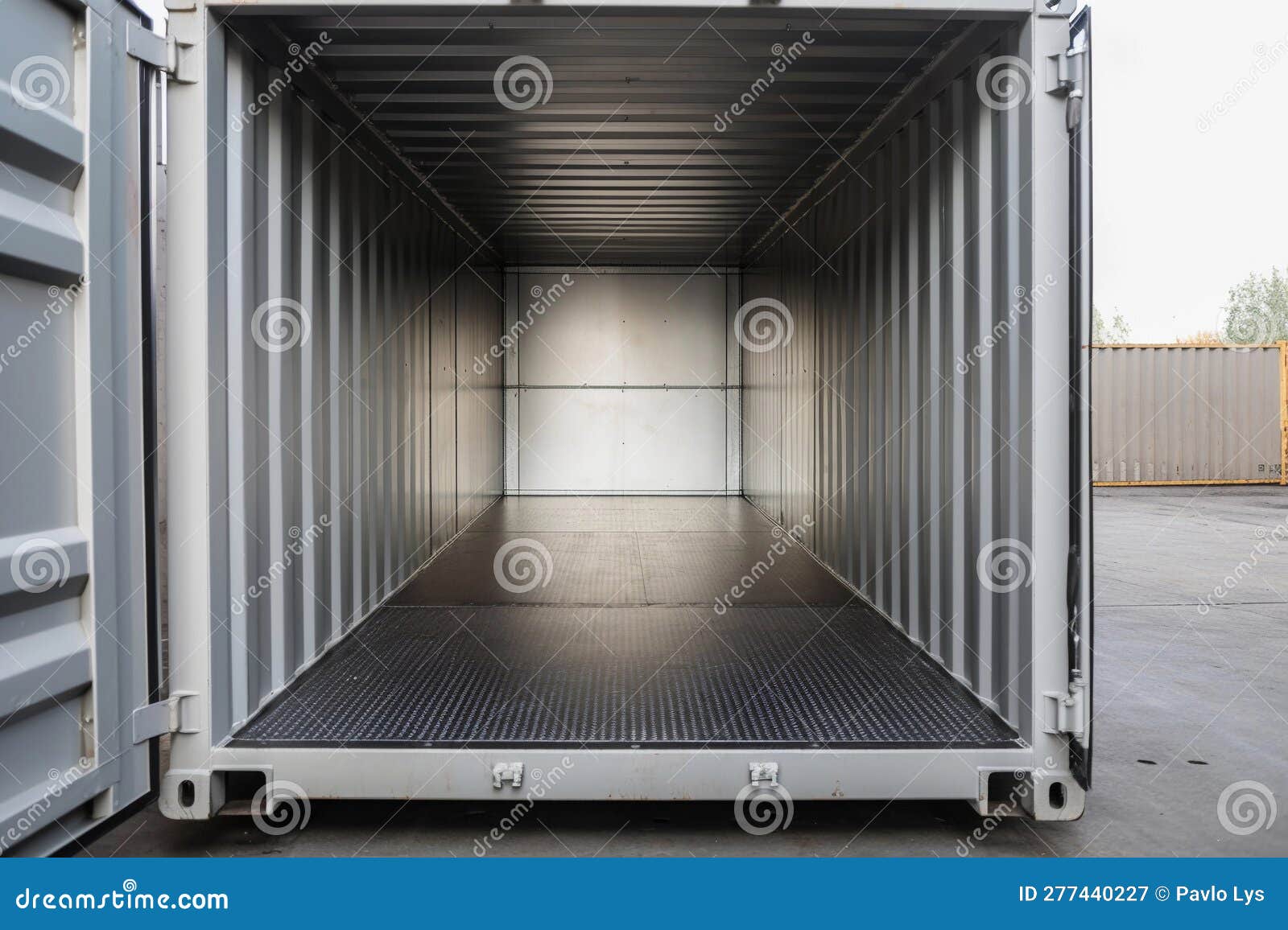 Empty Metal Container Inside. AI Generated Stock Illustration ...