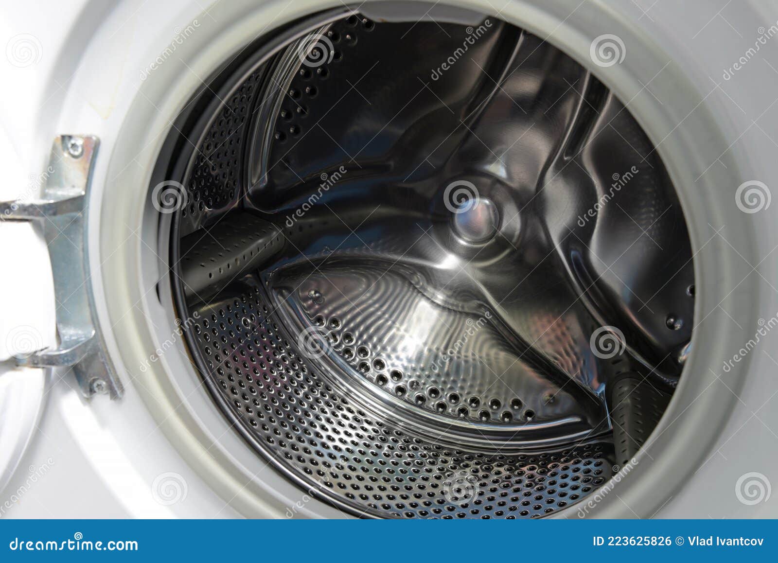 Empty Metal Drum Washing Machine Stock Photo - Image of automatic ...