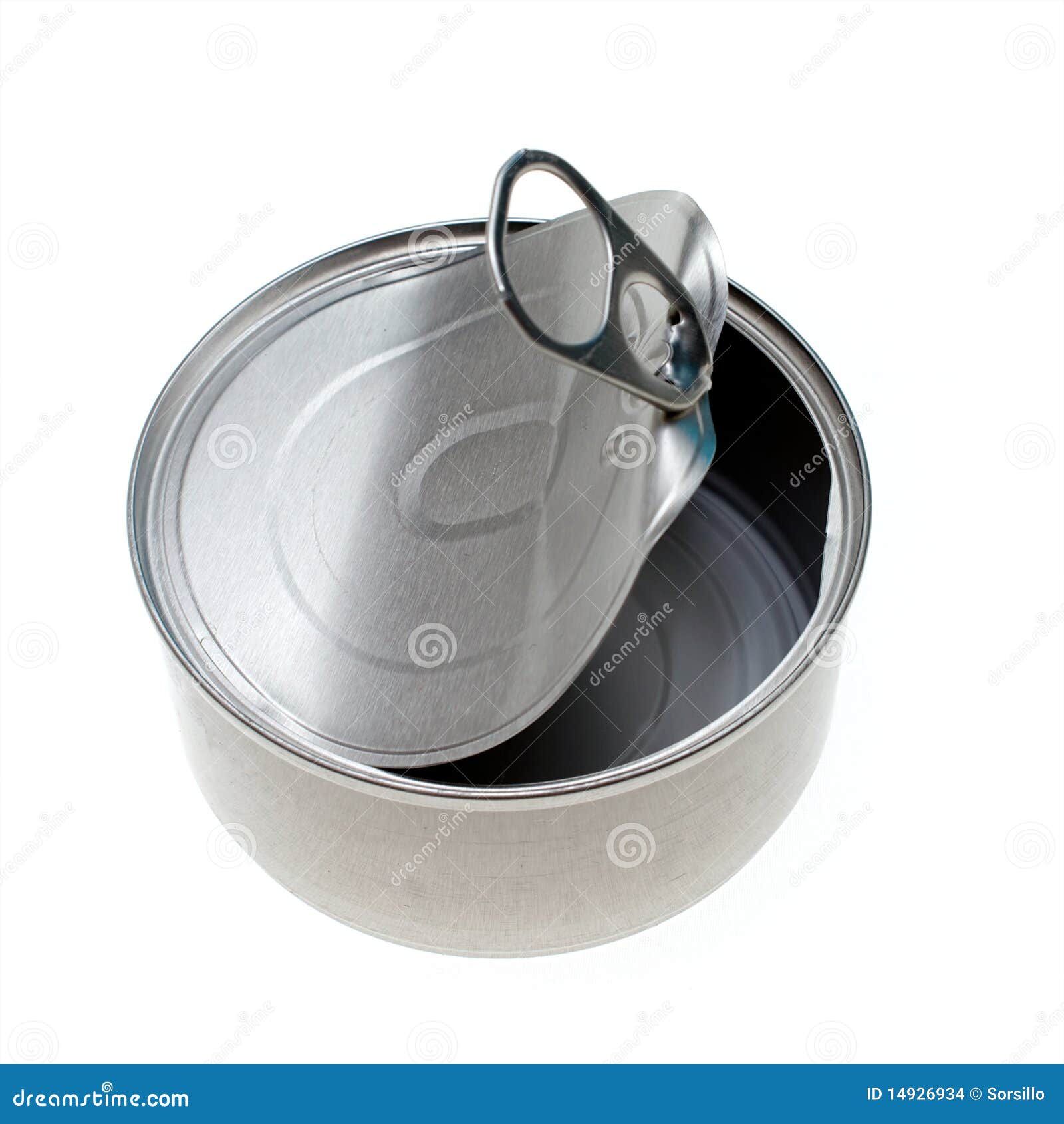 Empty Metal Food Can Isolated on White Stock Photo - Image of aluminum ...