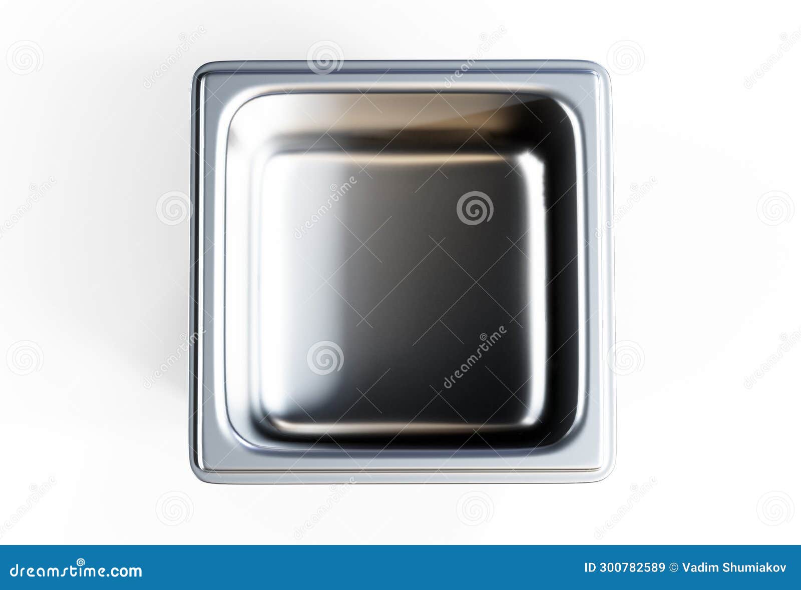 Empty Metal Food Container Isolated on White Background 3d Render Stock ...
