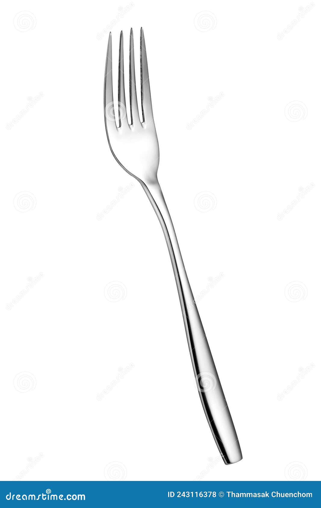 Empty Metal Fork on White Background Stock Photo - Image of metal ...
