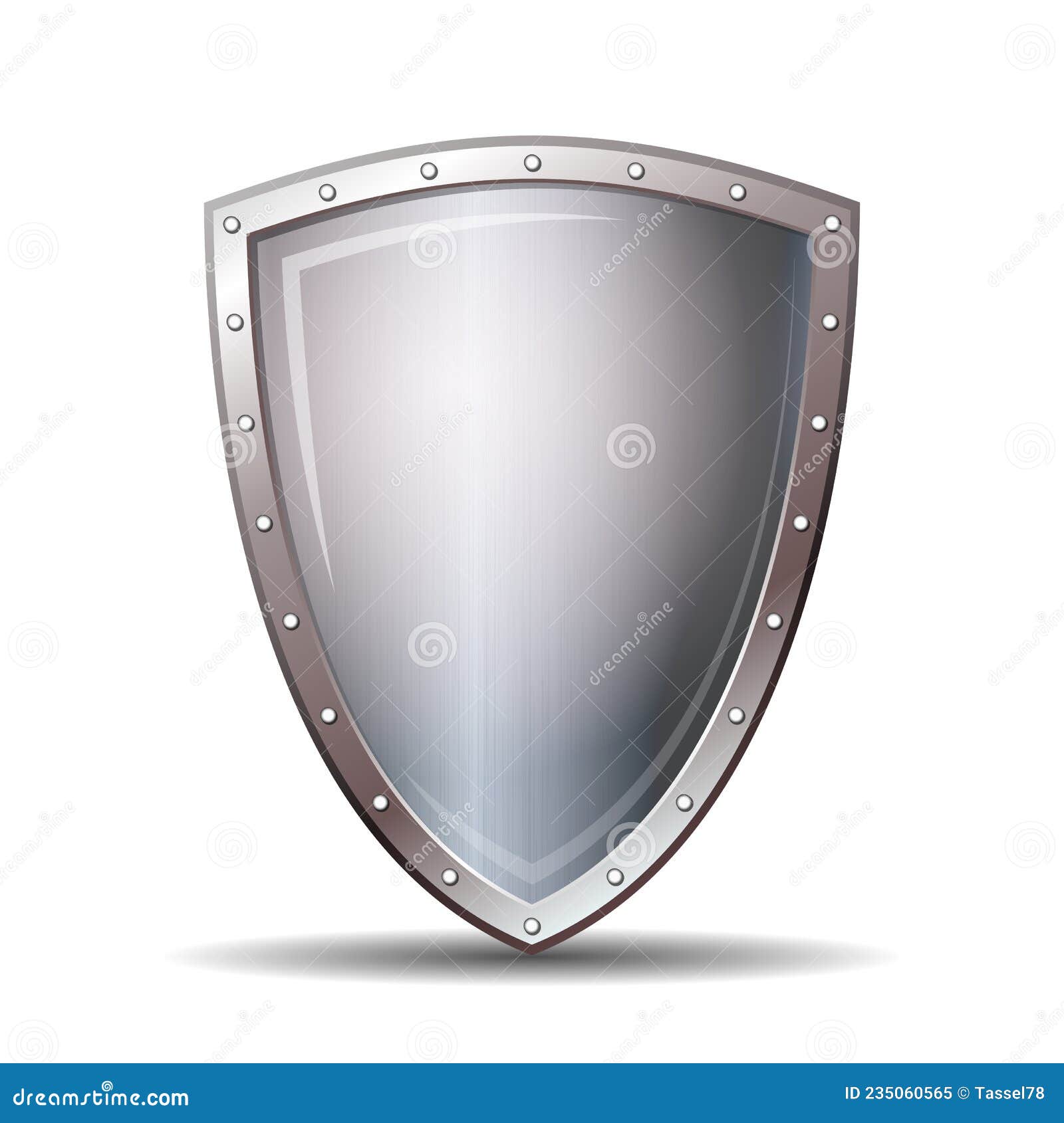 Empty Metal Knight Shield. Realistic Vector Illustration Stock Vector ...