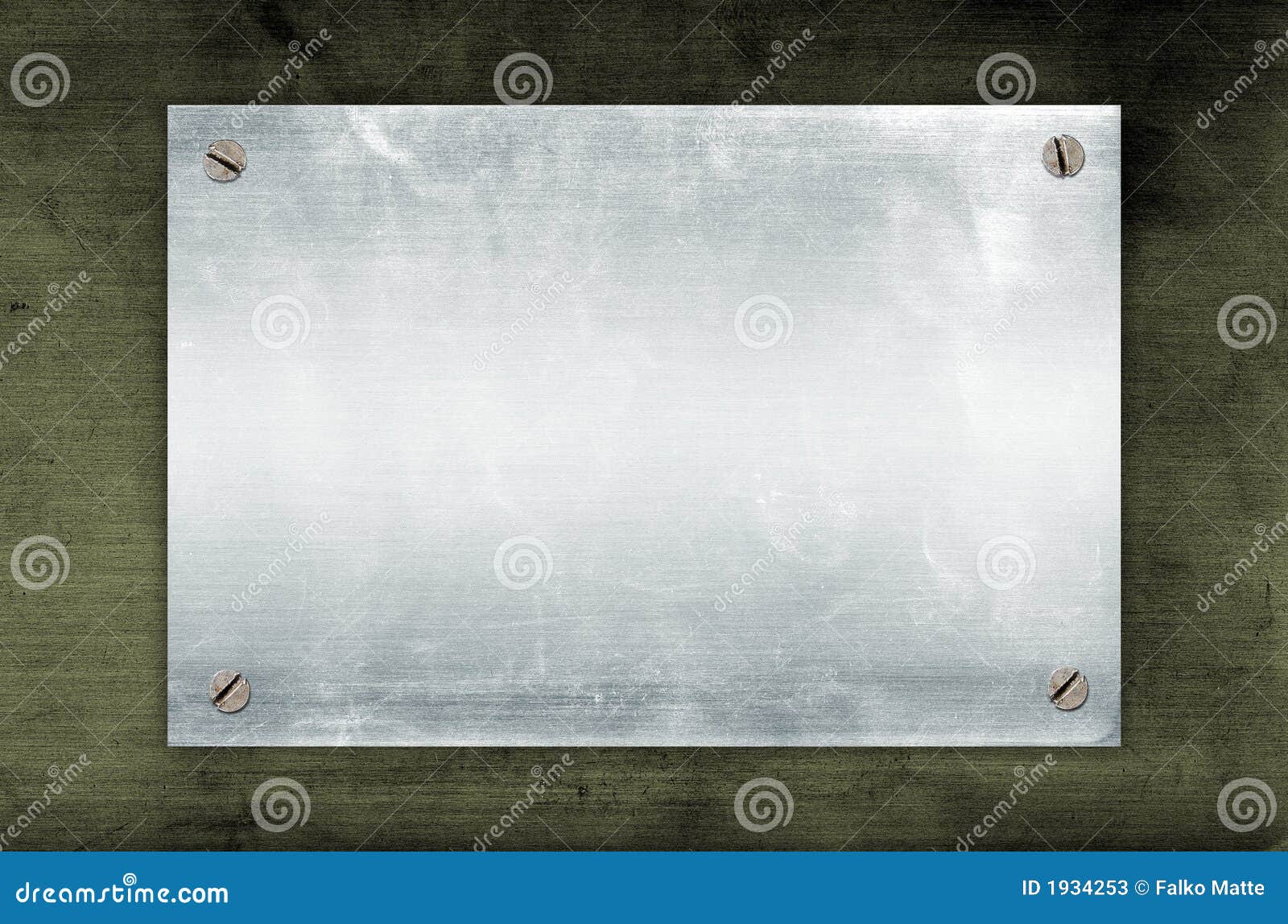 Empty Metal Plate stock illustration. Illustration of shiny - 1934253