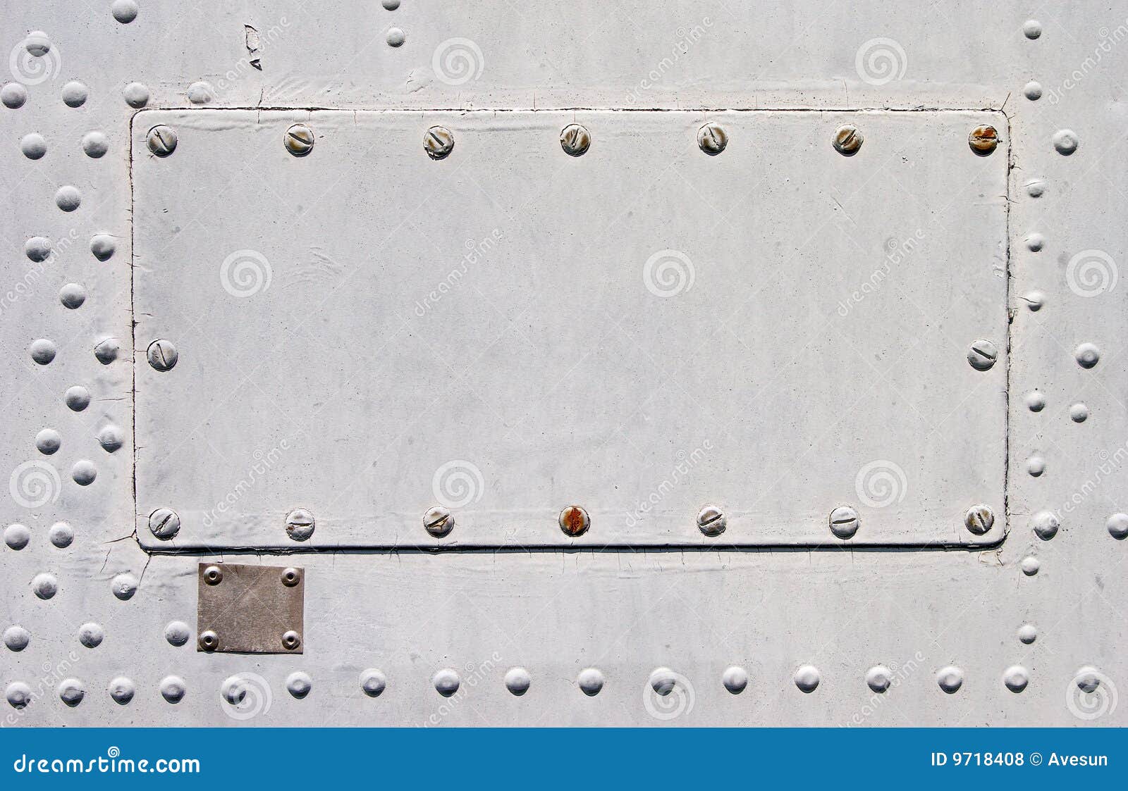 Empty metal plate stock photo. Image of metallic, modern - 9718408