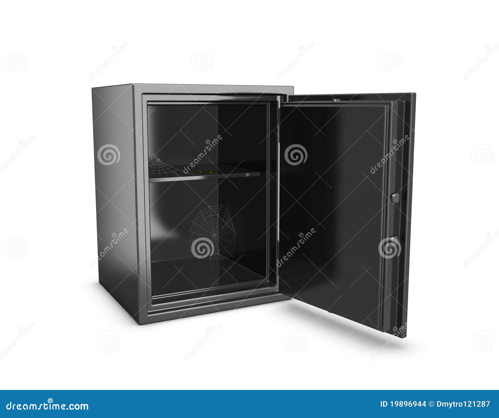 Empty metal safe stock illustration. Illustration of isolated - 19896944