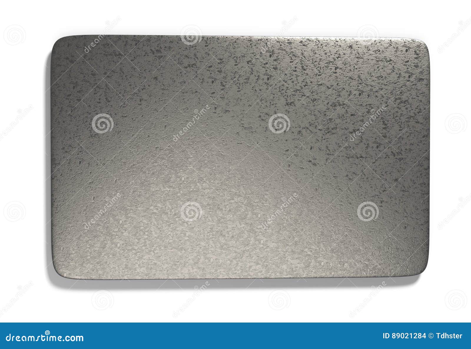 Empty Metal Sign Plate Isolated on White, 3d Illustration Stock ...
