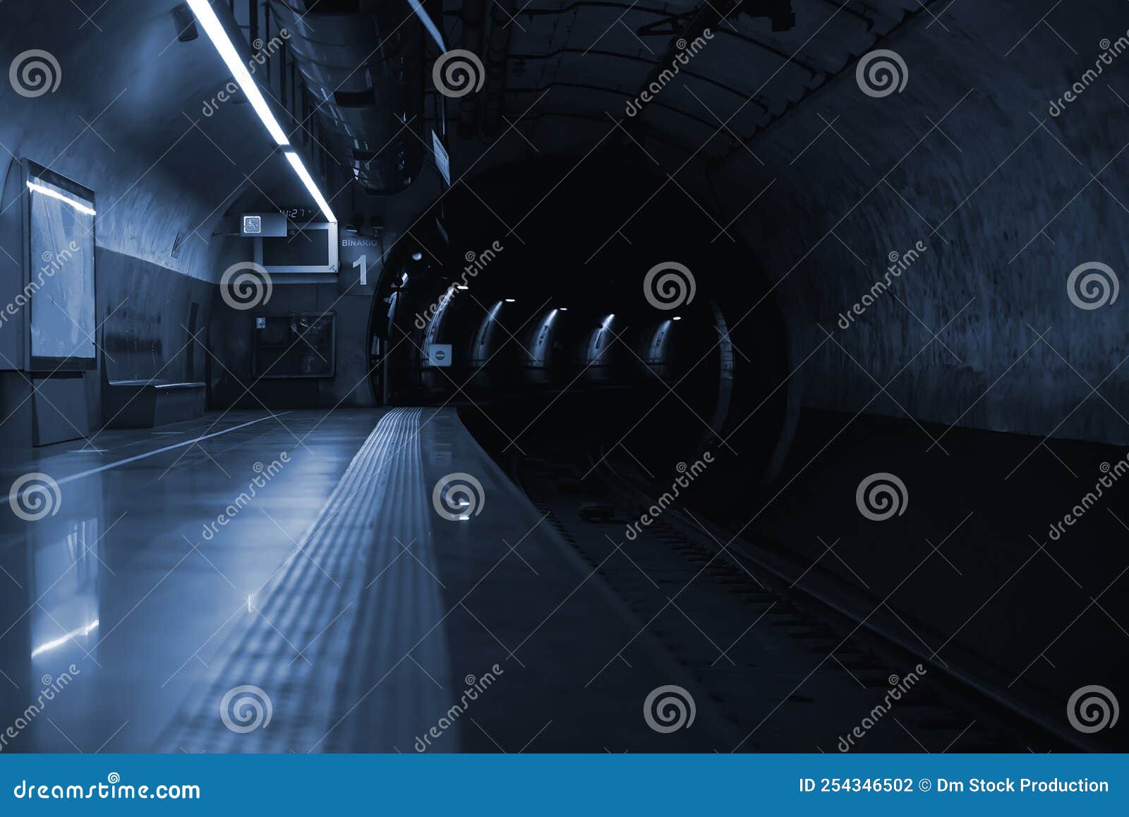 Empty metro station stock photo. Image of corridor, italy - 254346502