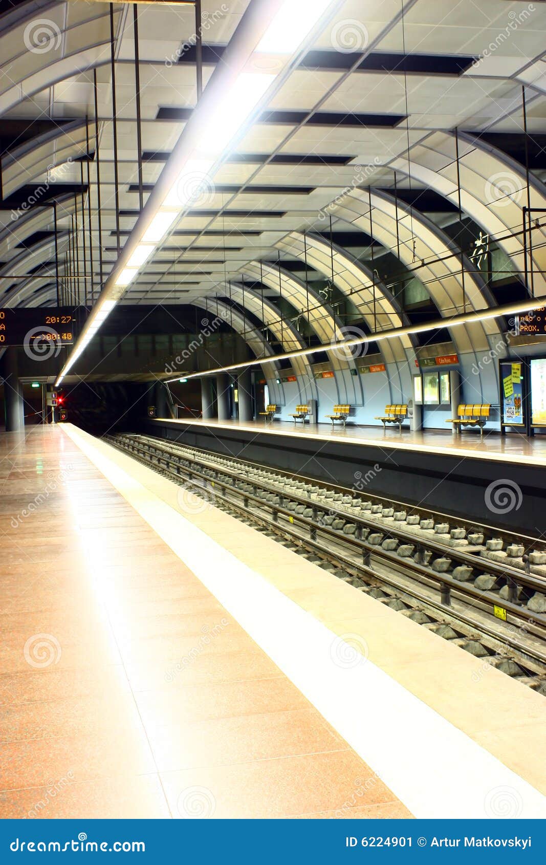 Empty metro (subway). stock image. Image of station, scene - 6224901