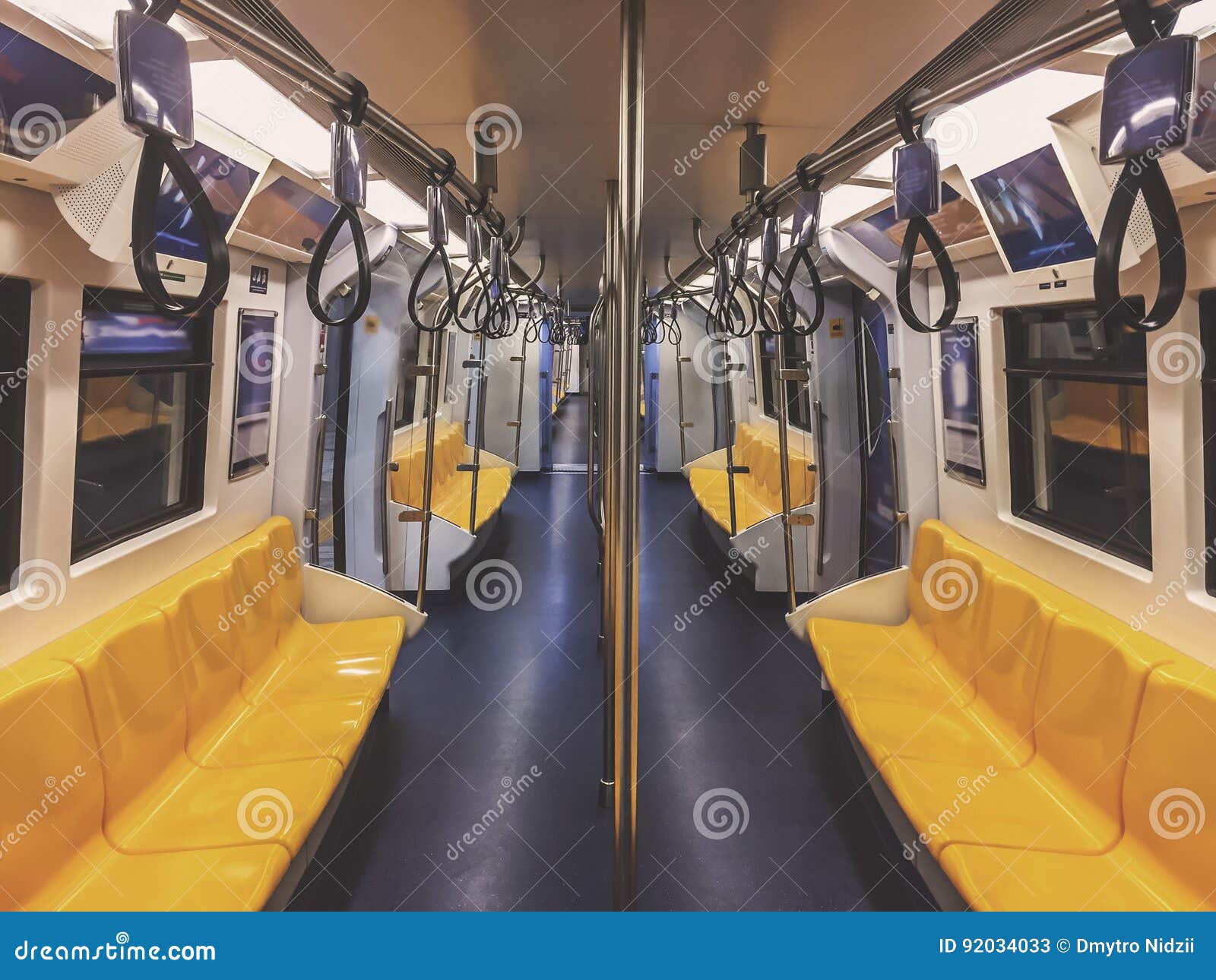 Empty metro train stock image. Image of transportation - 92034033