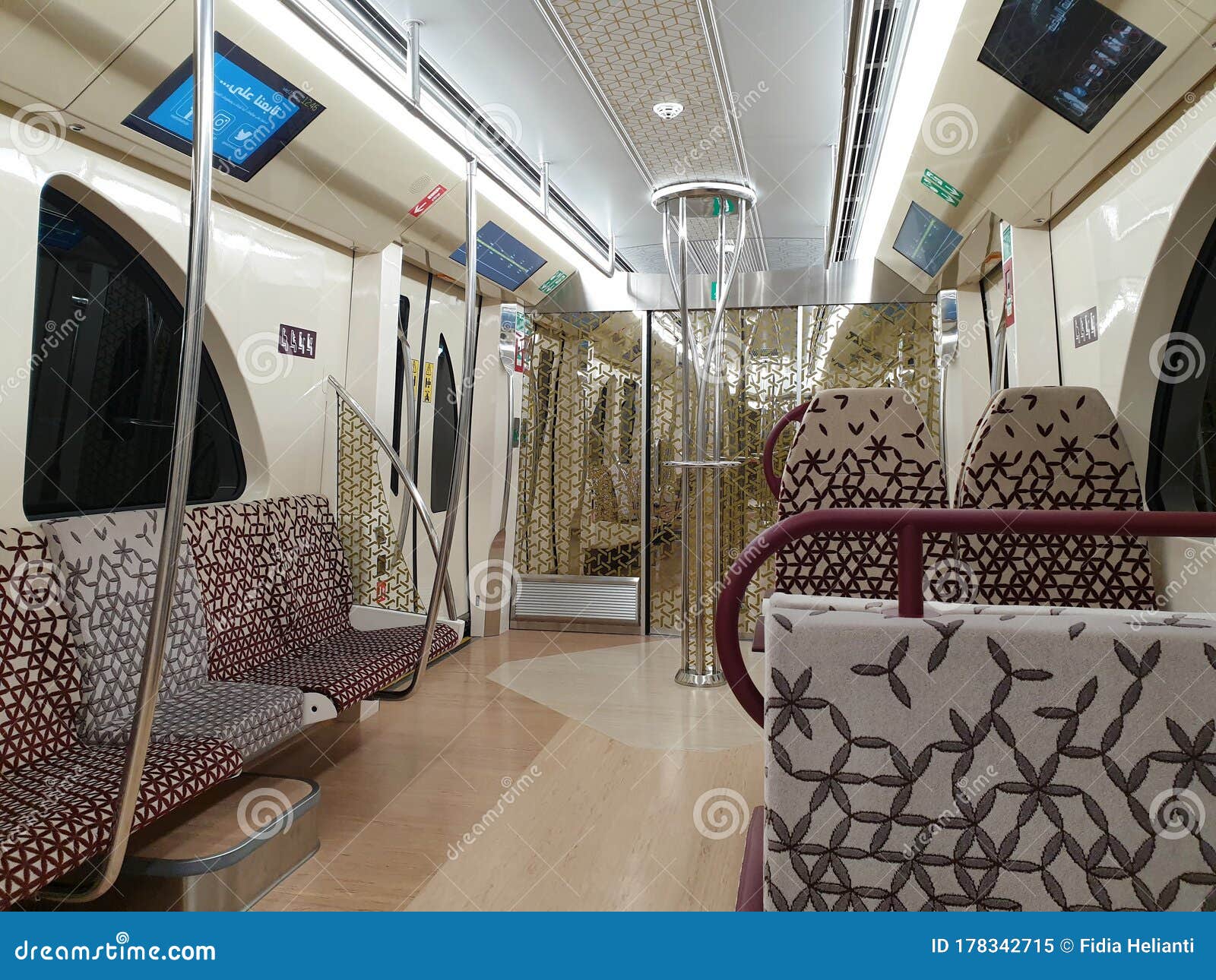 Doha-Qatar, Empty Metro Train without Passenger Editorial Image - Image ...