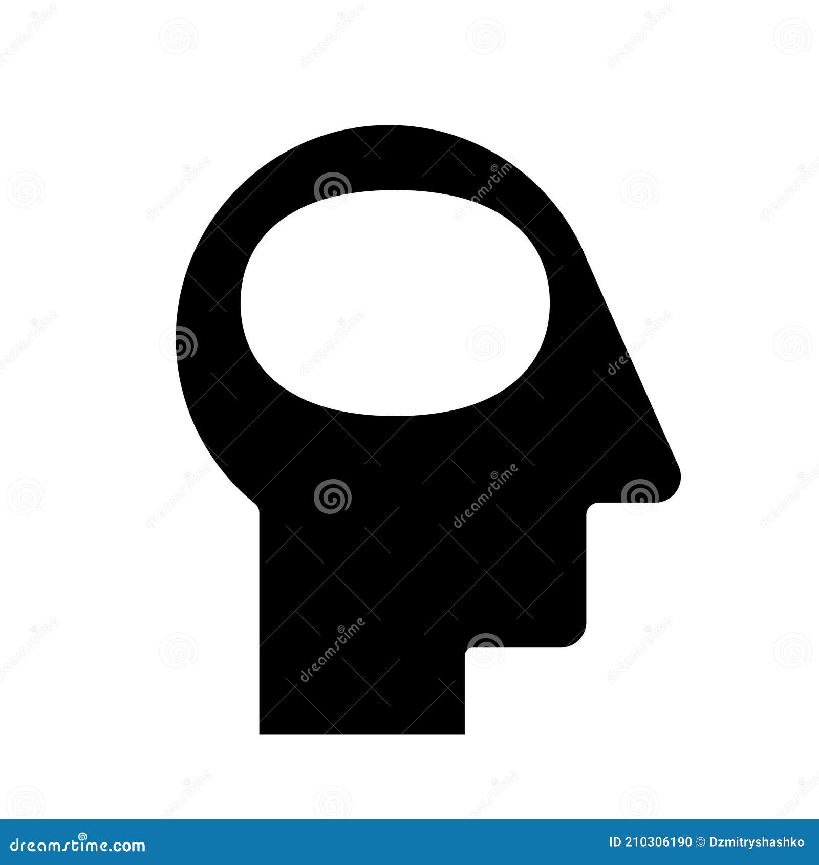 Empty Mind Simple Icon. Clipart Image Stock Vector - Illustration of ...