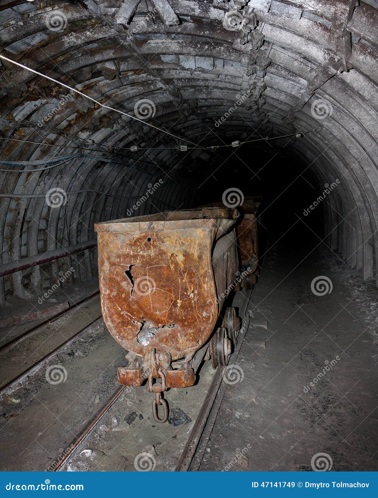Empty Mine Cart At The Entrance Of Cerro Rico Silver Mine, Potosi ...