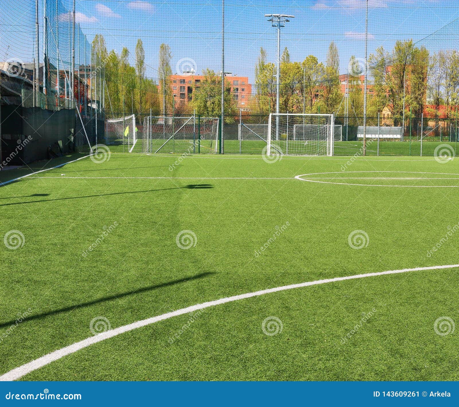 Mini-football field stock image. Image of football, mini - 143609261