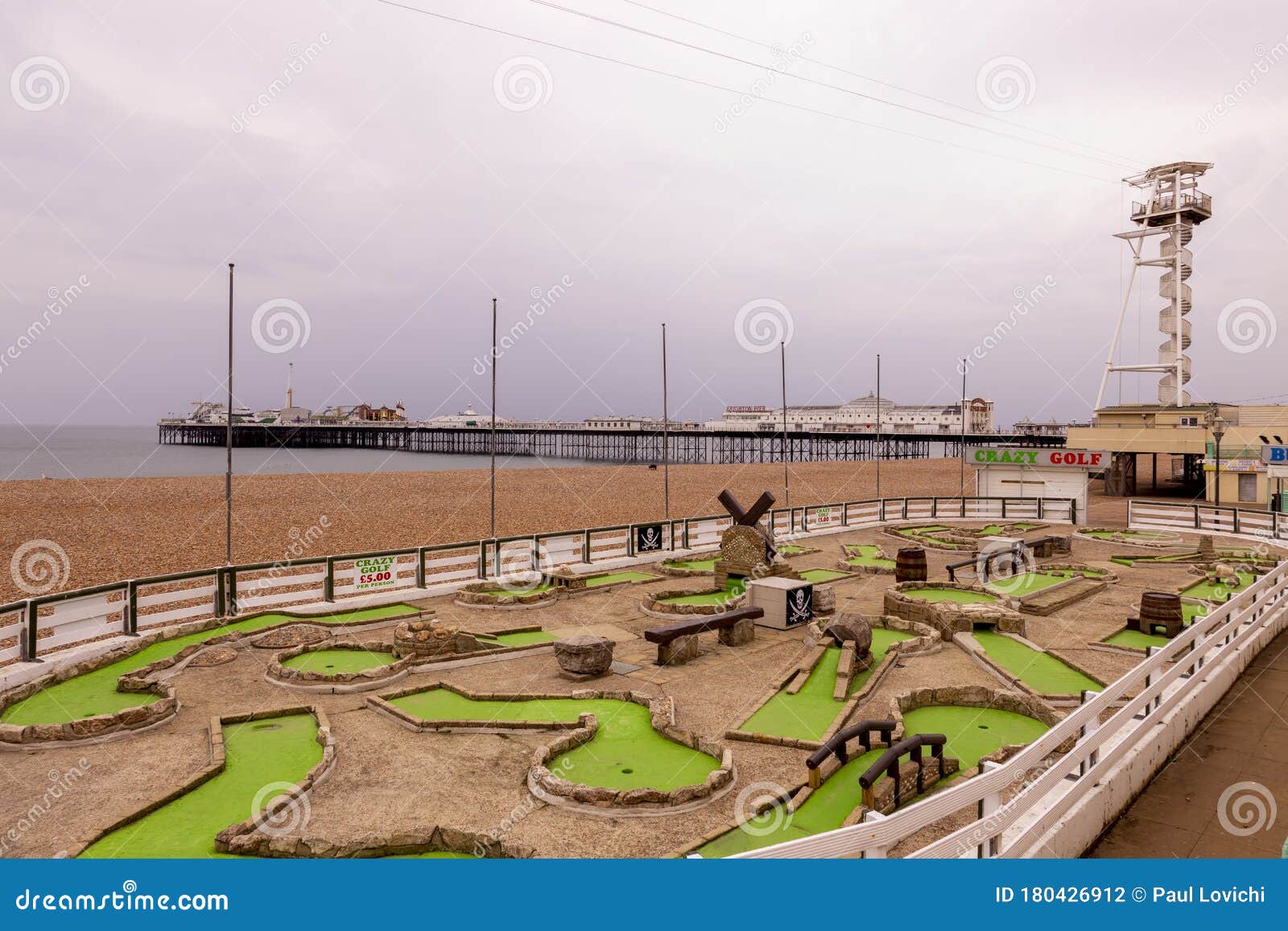 Empty Mini Golf in Brighton in Lock Down Editorial Photography - Image ...