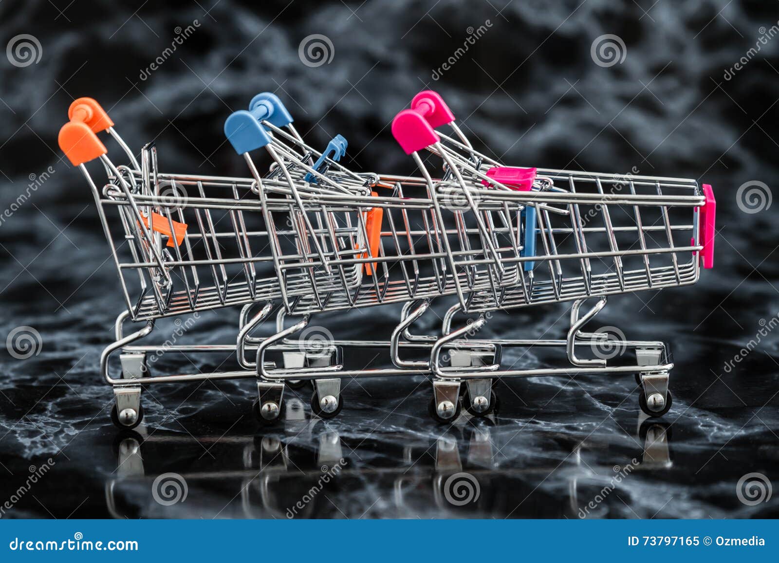 Empty Miniature Shopping Charts Stock Image - Image of financial, decor ...