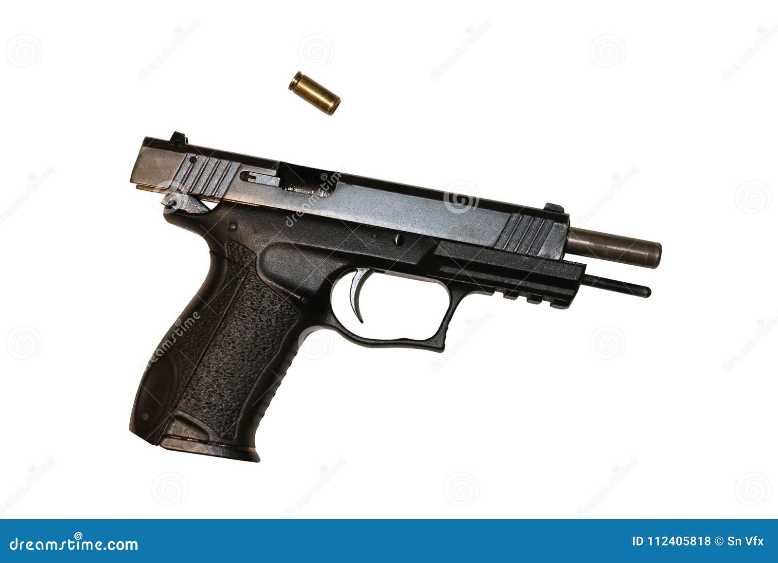 Empty 9 Mm Gun and Empty Bullet Stock Photo - Image of bullet, close ...