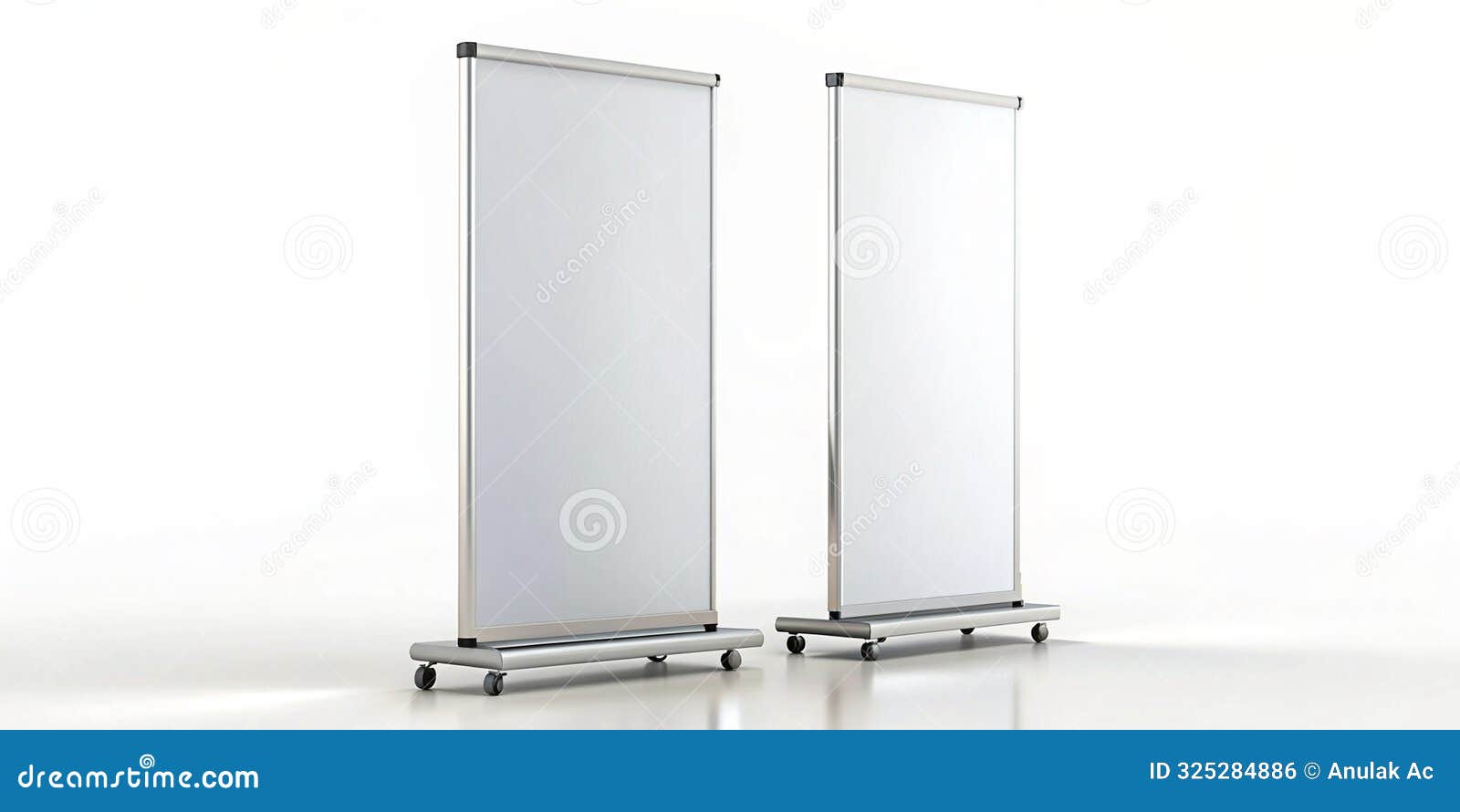 Empty Mock Up for Customizable Vertical Advertising Display Stand Pylon ...