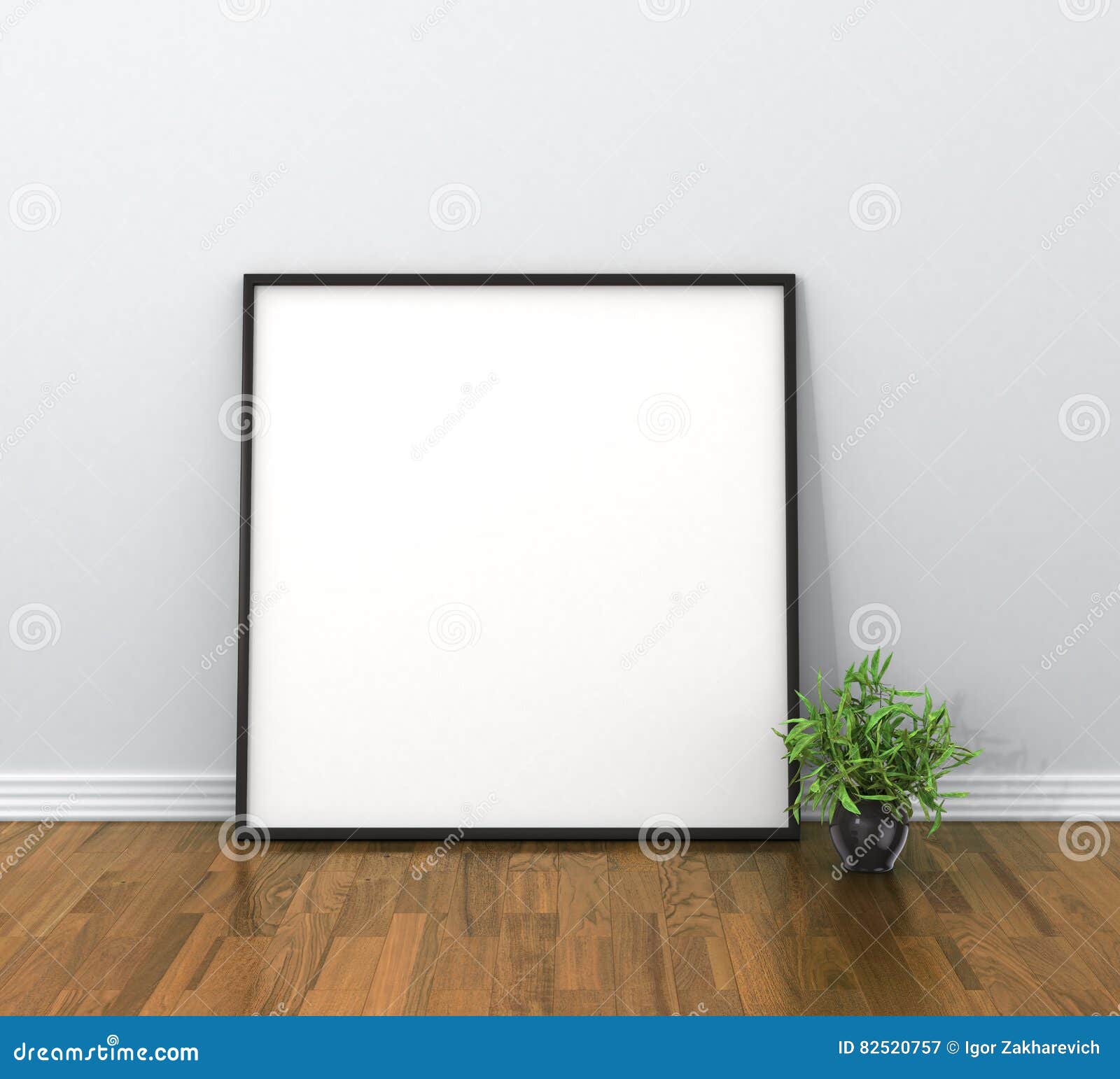 Empty Mockup Poster in the Interior. Stock Illustration - Illustration ...