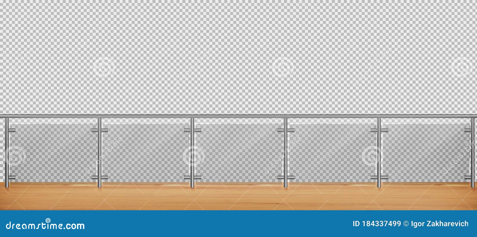 Empty Modern Balcony or Terrace Area Stock Vector - Illustration of ...