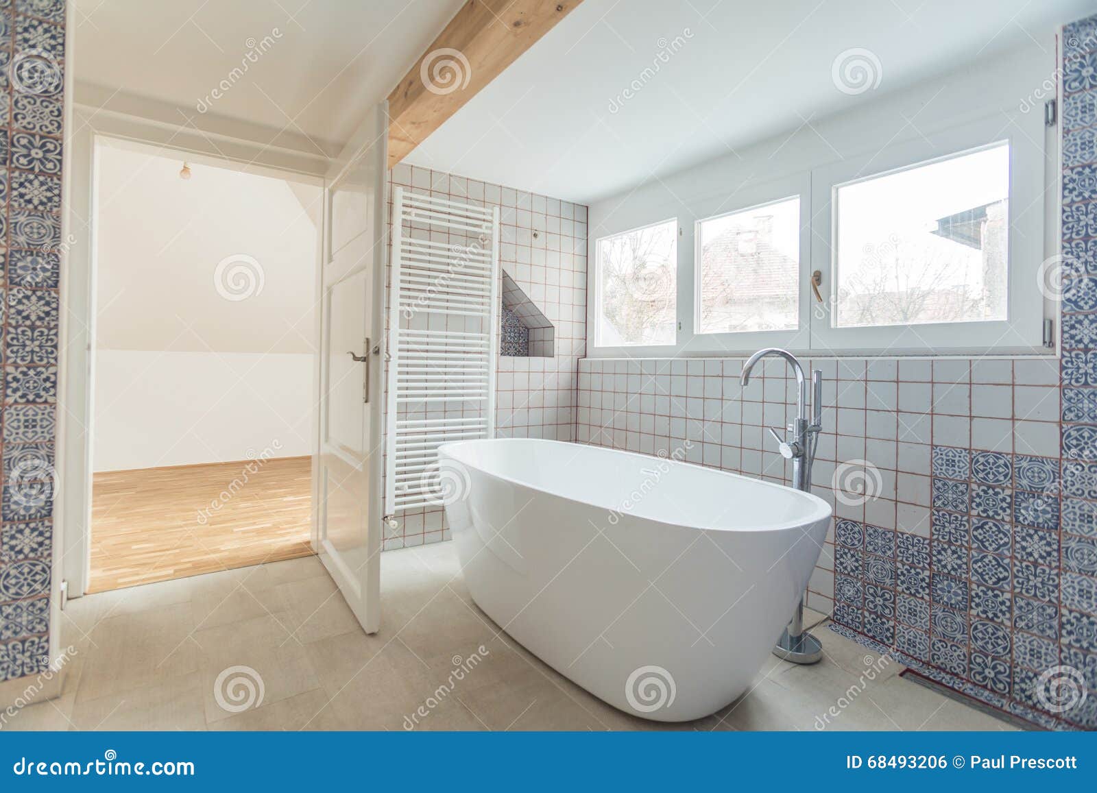 Empty modern bathroom stock photo. Image of design, architecture - 68493206