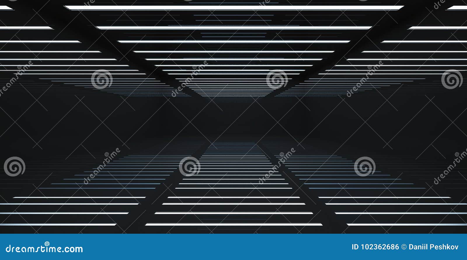 Modern black box room stock illustration. Illustration of concrete ...