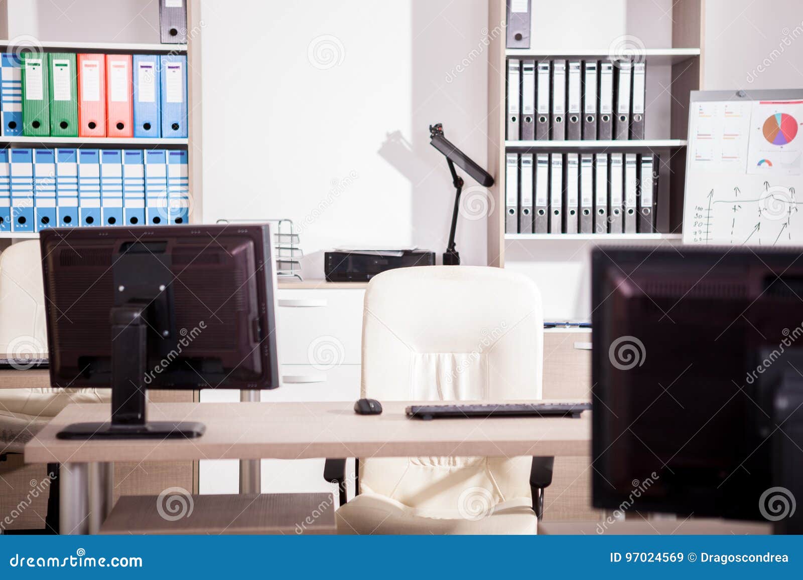 Empty Modern Business Office Stock Image - Image of open, room: 97024569