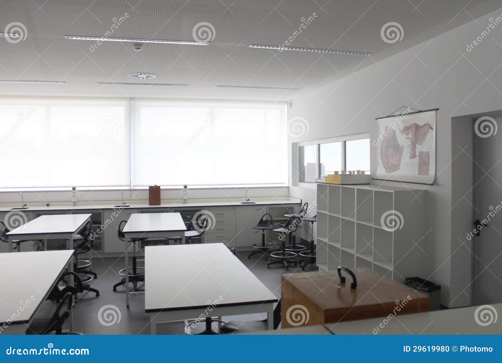 Empty Modern Classroom in School Stock Photo - Image of closed ...