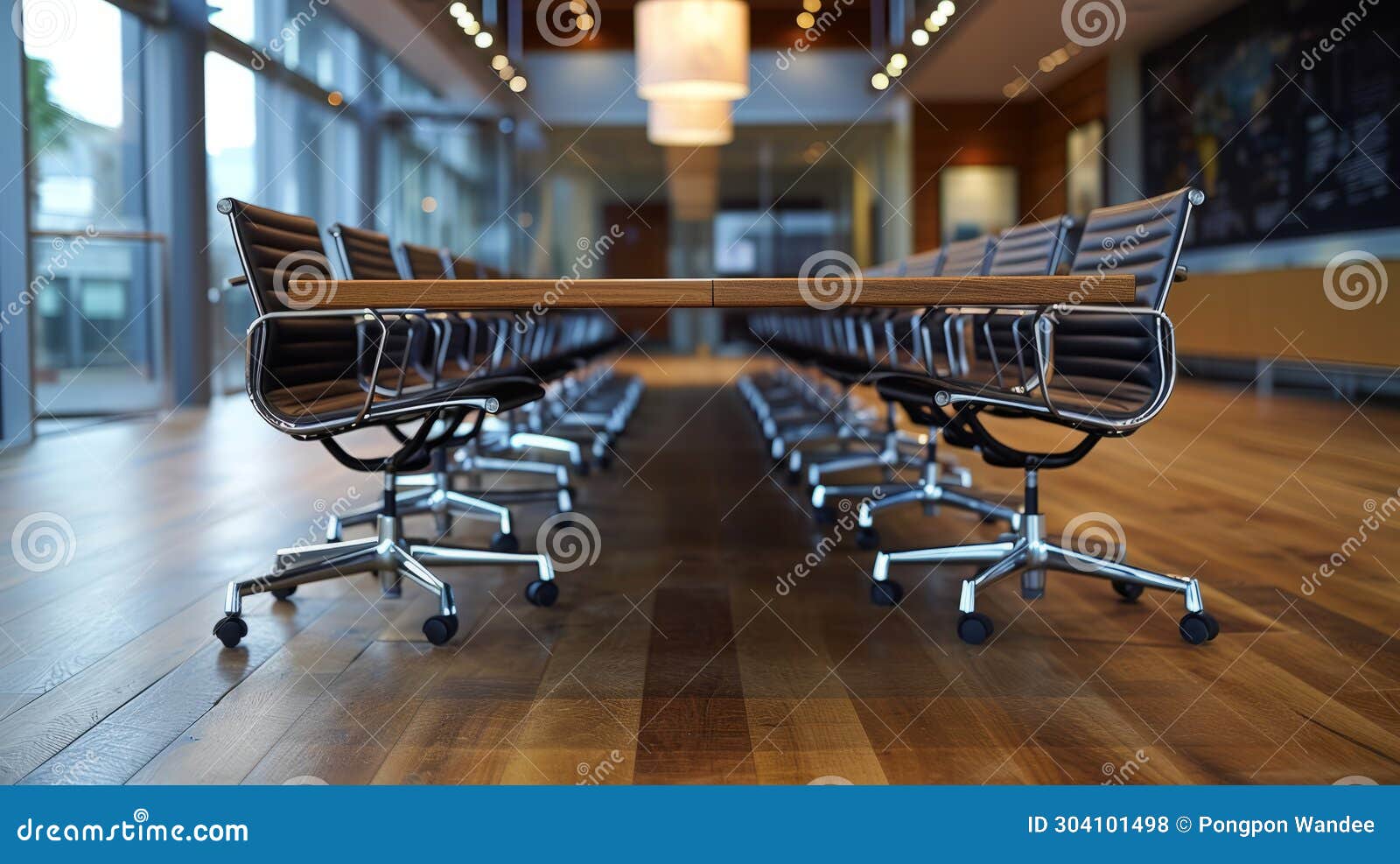 An Empty Modern Conference Room No Employees Stock Illustration ...