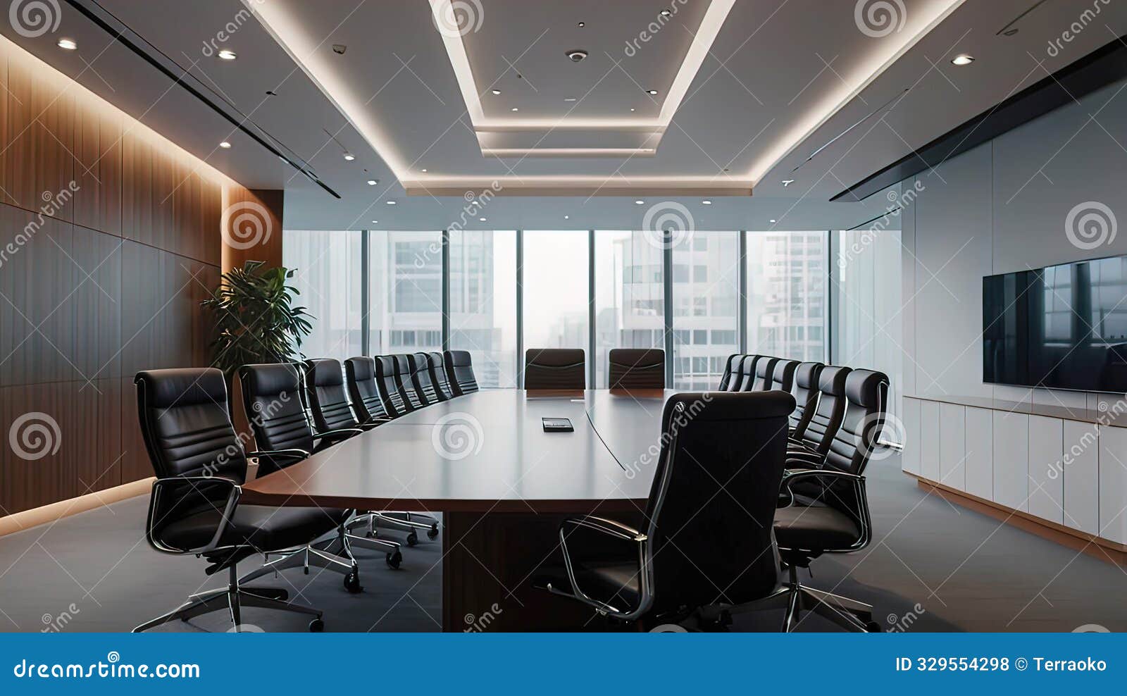 Empty Modern Conference Room with a Screen for Showing Presentations ...