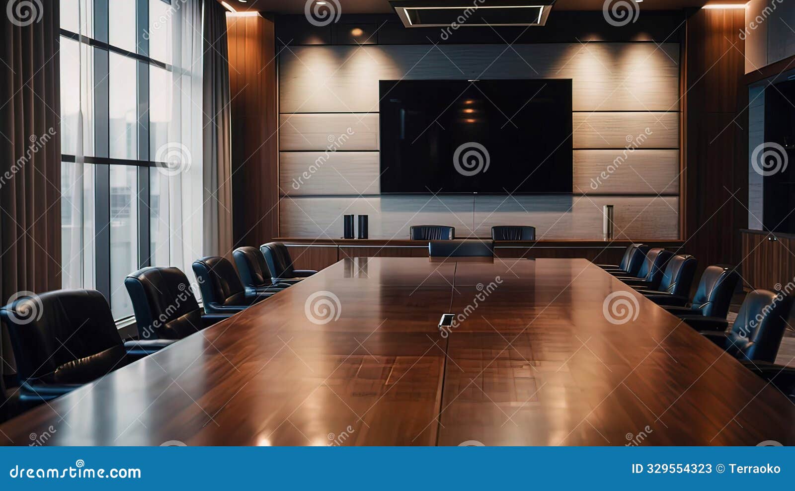 Empty Modern Conference Room with a Screen for Showing Presentations ...