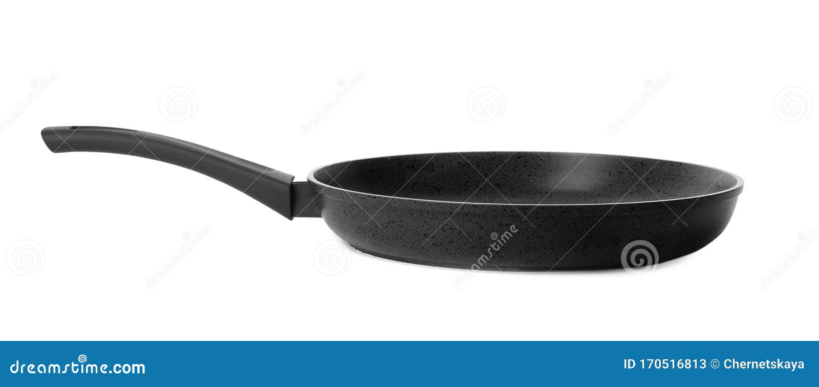 Empty Modern Frying Pan Isolated Stock Image - Image of cook ...