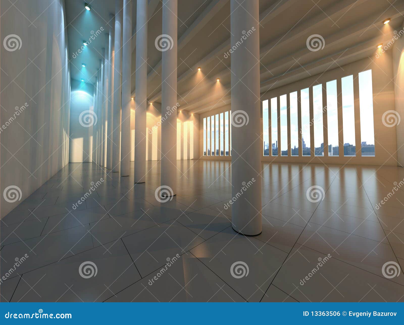 Modern Hall Wallpaper. White Indoor Texture Stock Photo | CartoonDealer ...