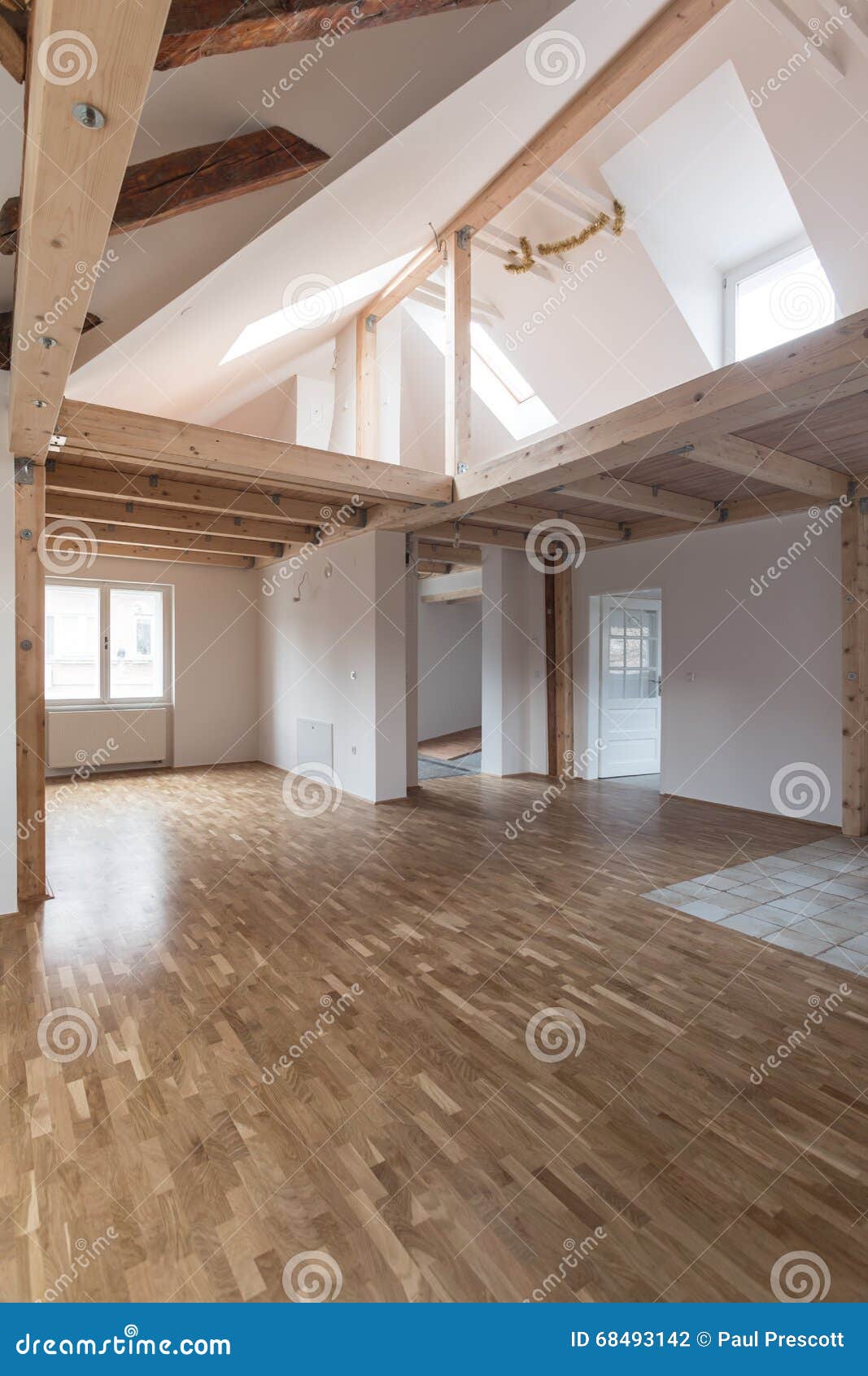 Empty modern interior stock photo. Image of open, renovation - 68493142