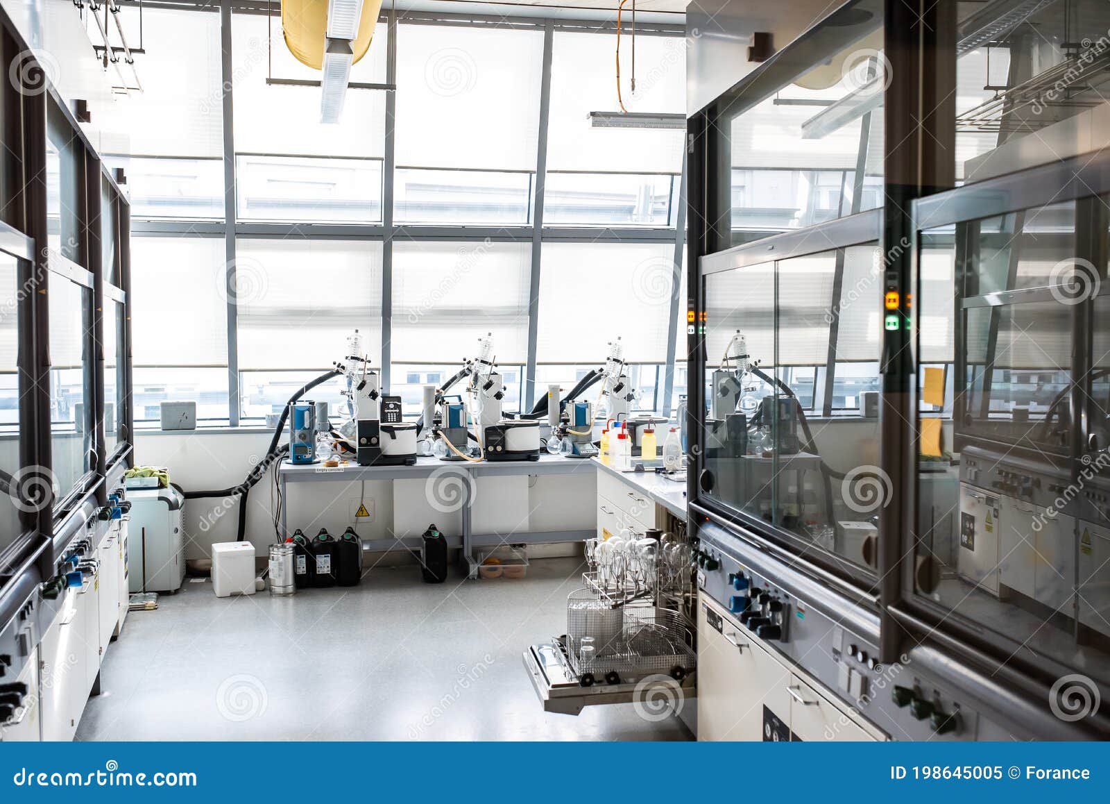 Empty Modern Laboratory. Interior of Biochemistry Research Laboratory ...