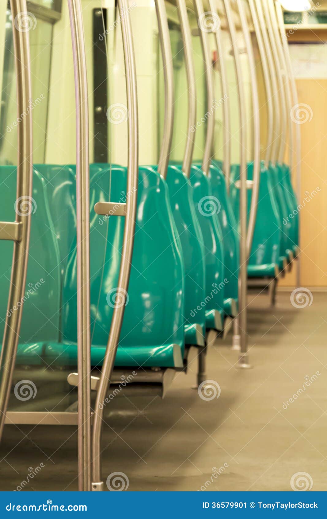 Empty modern metro train 2 stock image. Image of concept - 36579901