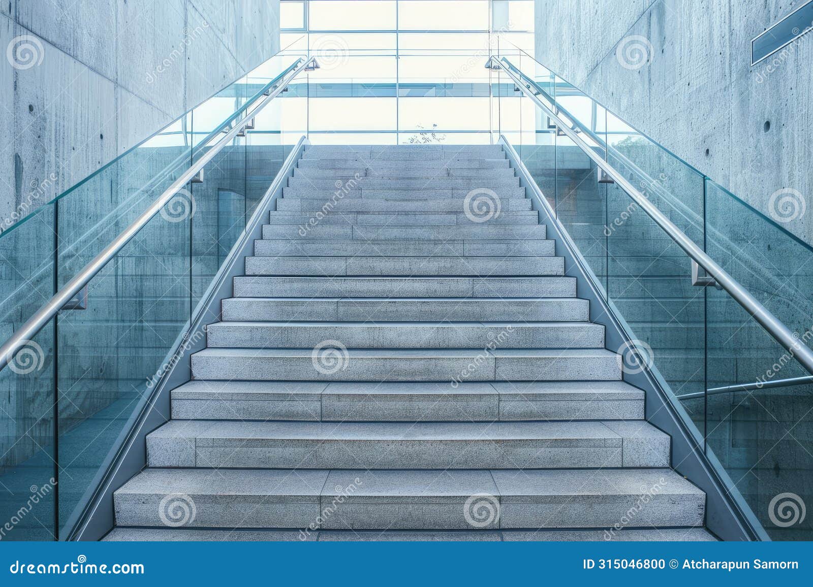 Empty Modern Office Building Interior, Stairs in Office, Stairs Step ...
