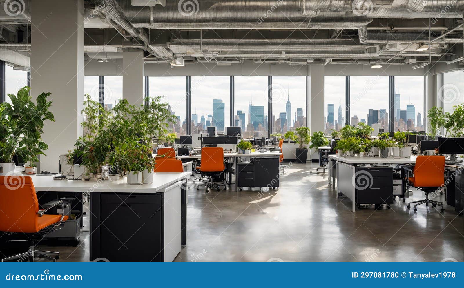 Empty Modern Interior, Business Office Editorial Image - Image of ...