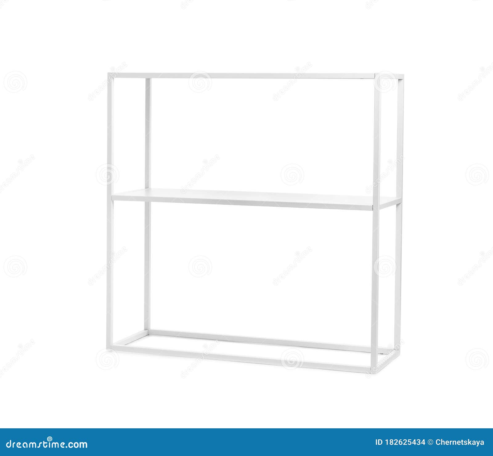 Empty Modern Shelving Unit Isolated Stock Photo - Image of ...