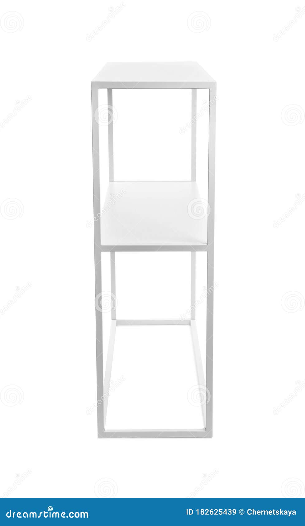 Empty Modern Shelving Unit Isolated Stock Image - Image of idea ...